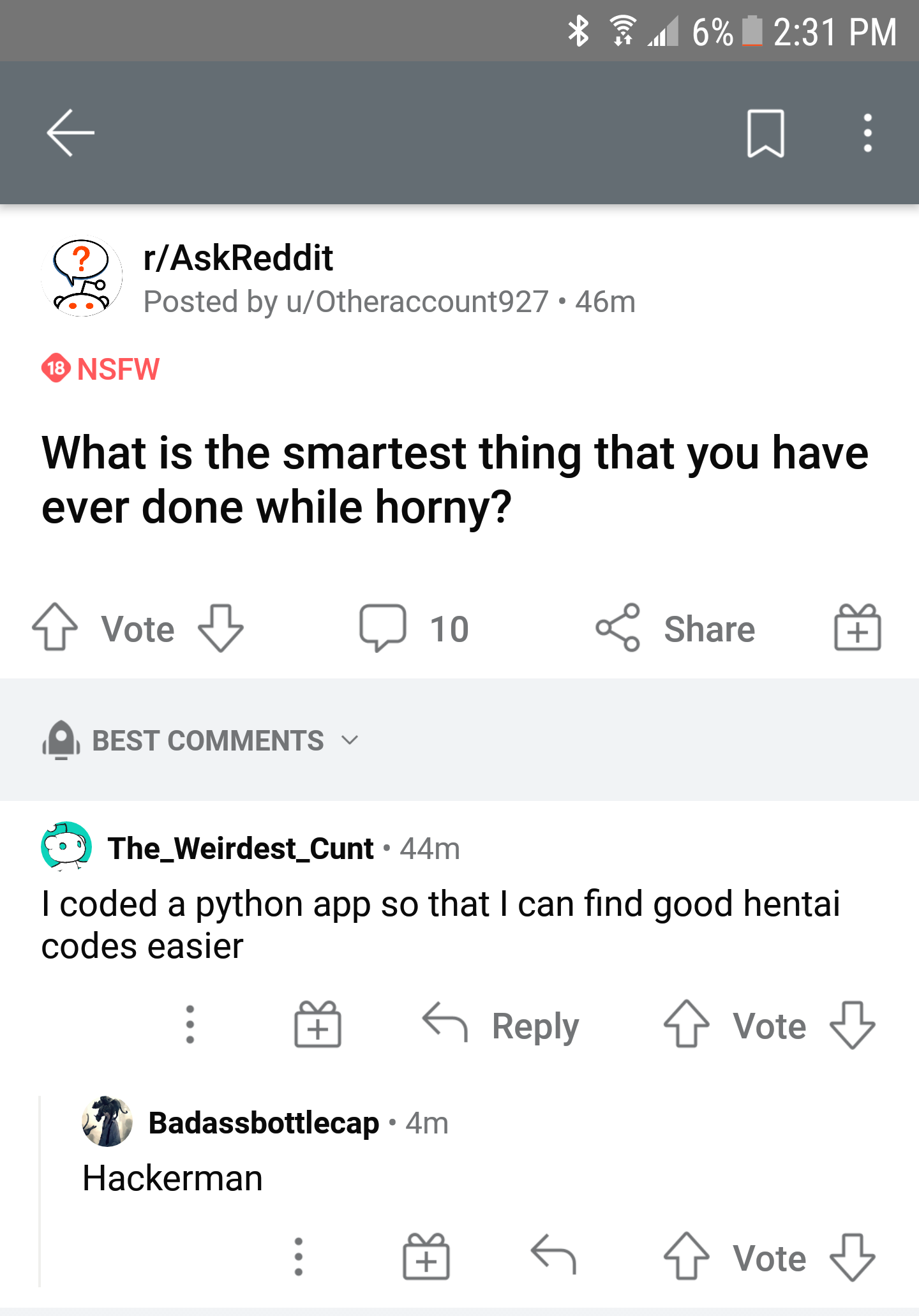 Horny Hacker | Scrolller