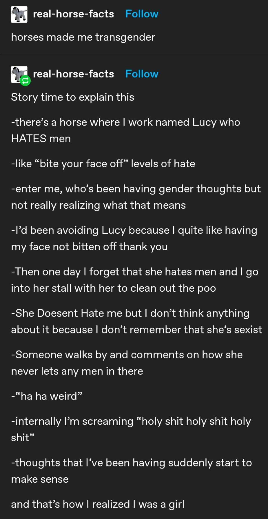 Horses made me transgender | Scrolller