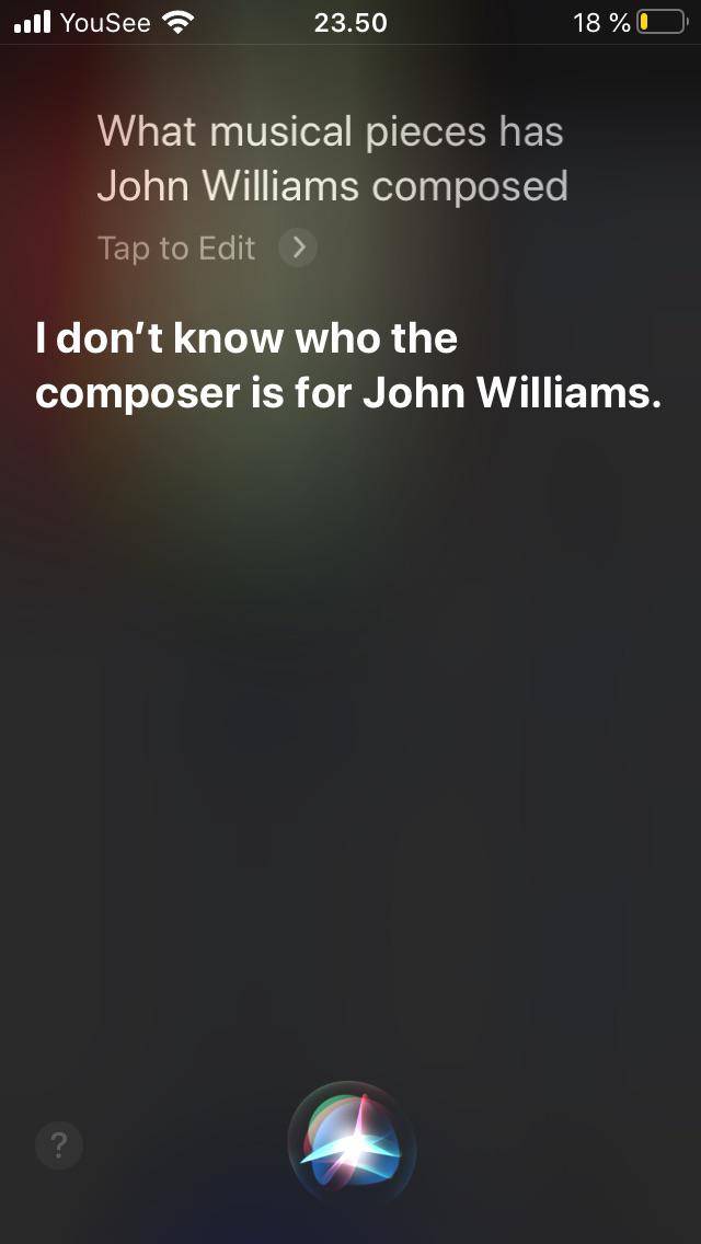How does Siri not know John Williams!? | Scrolller