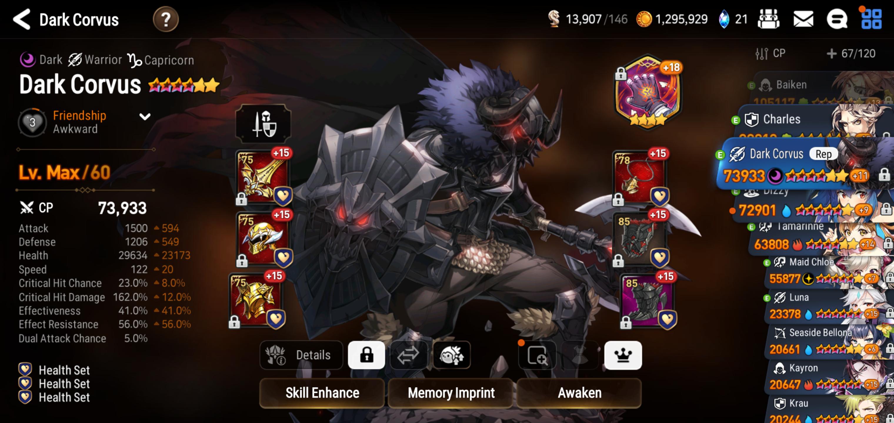 How much health can dark corvus have ? | Scrolller