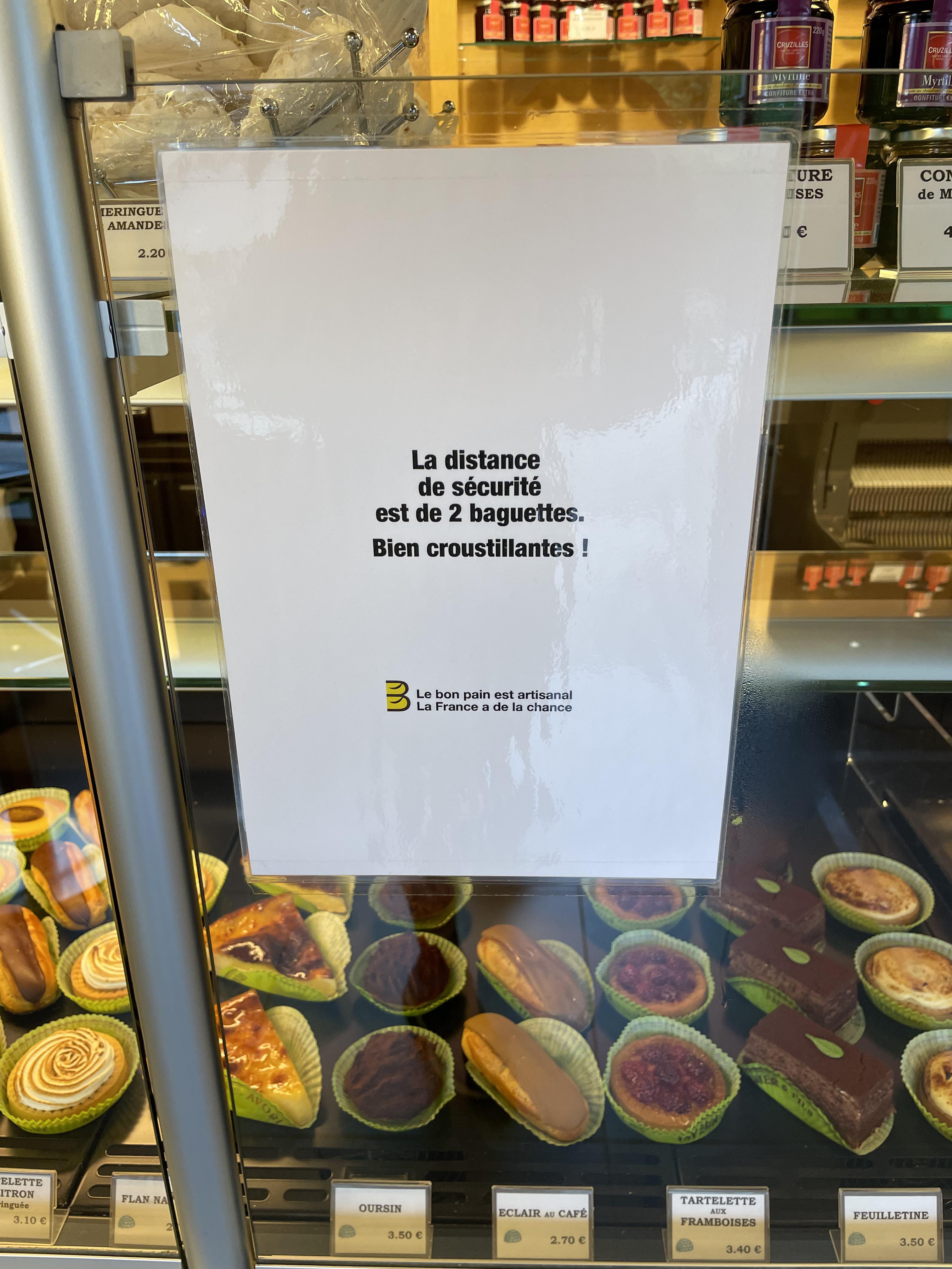 How safety distances are measured in a French bakery… | Scrolller