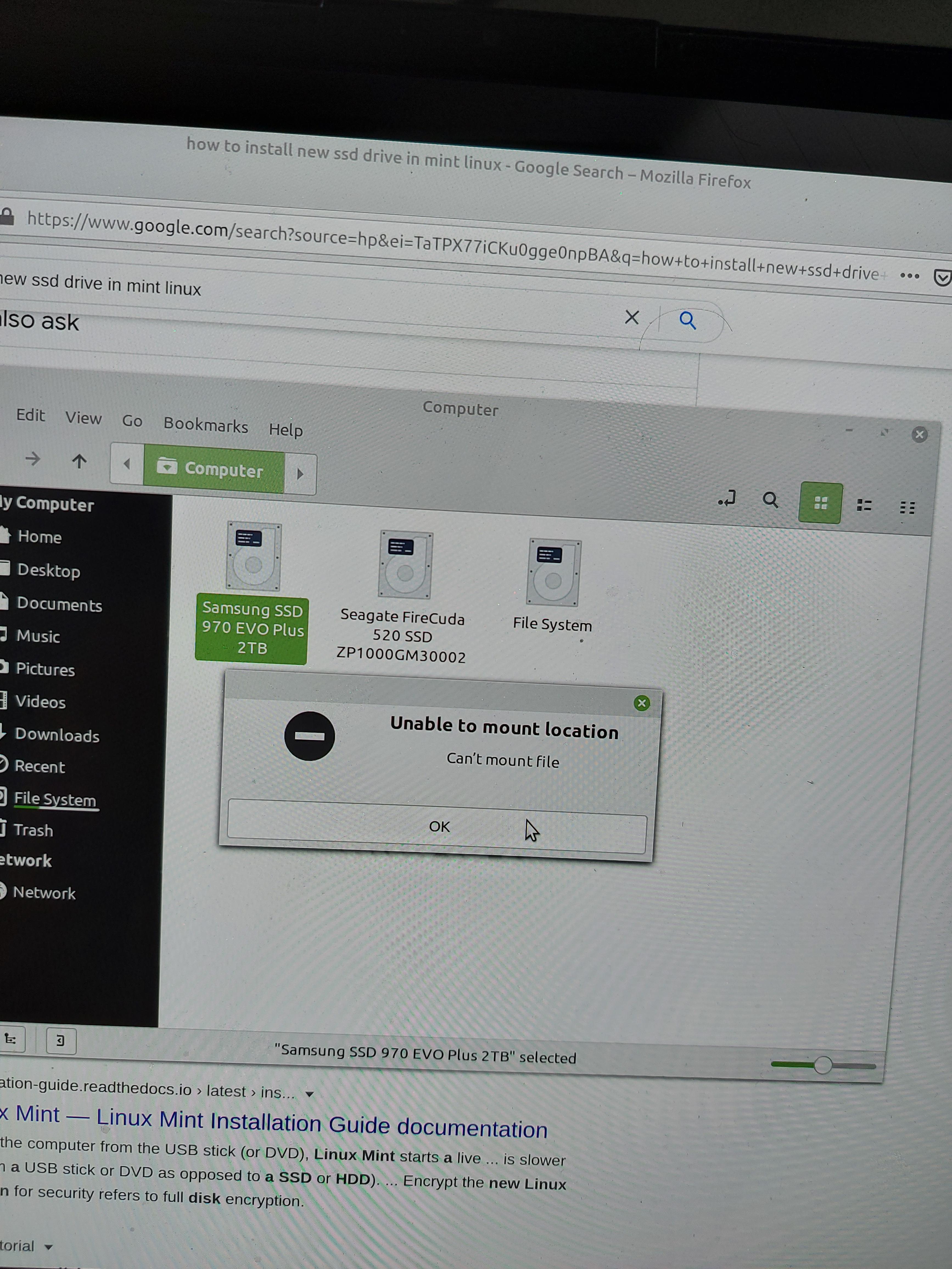 How to add a new ssd into mint? | Scrolller