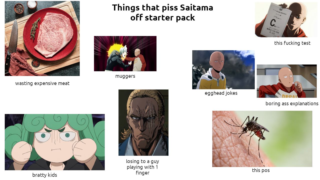 How to piss of Saitama starter pack | Scrolller