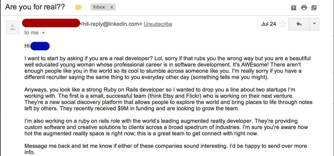 How to recruit a female software developer | Scrolller