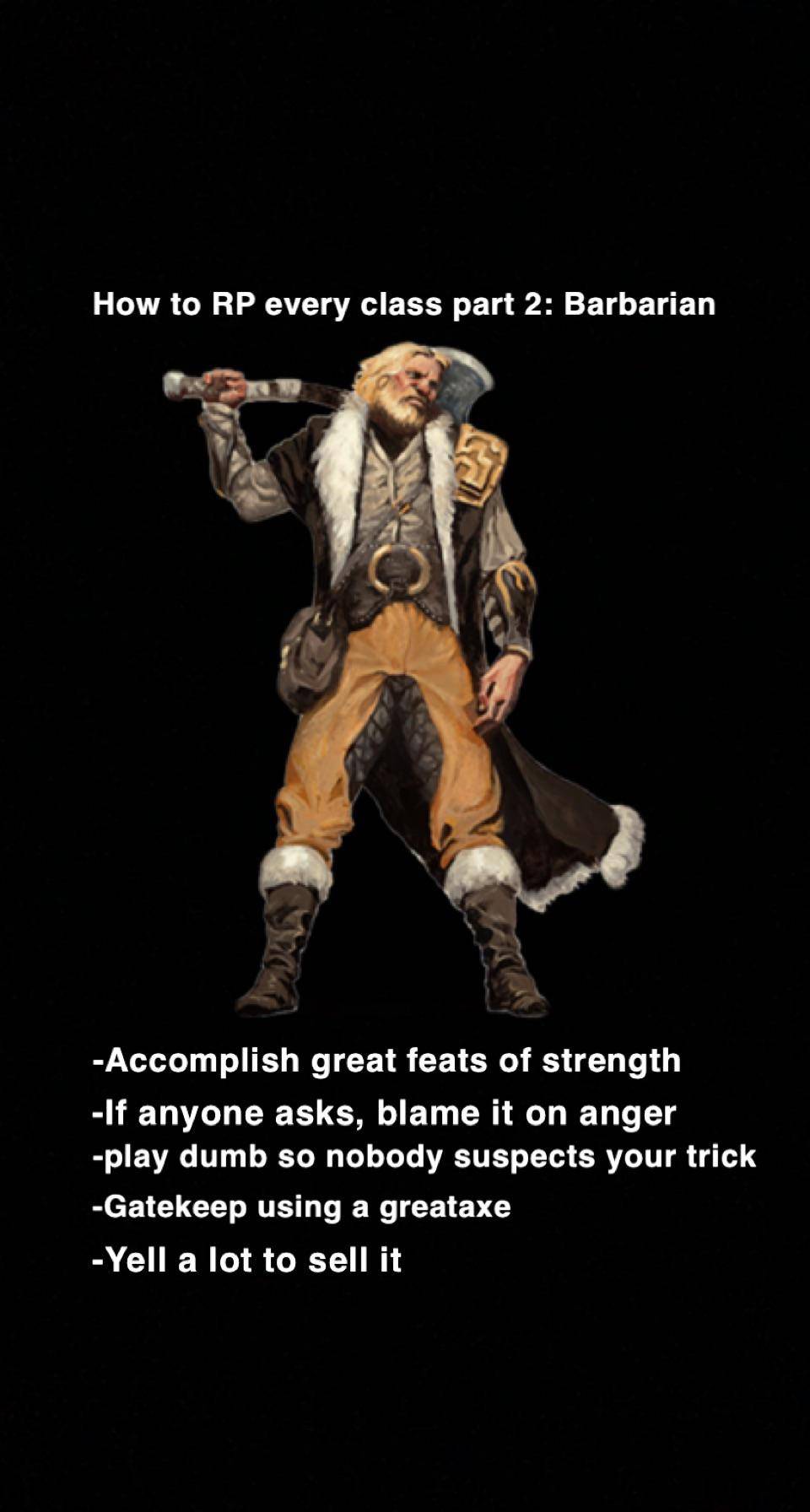 How to RP every class part 2: Barbarian | Scrolller