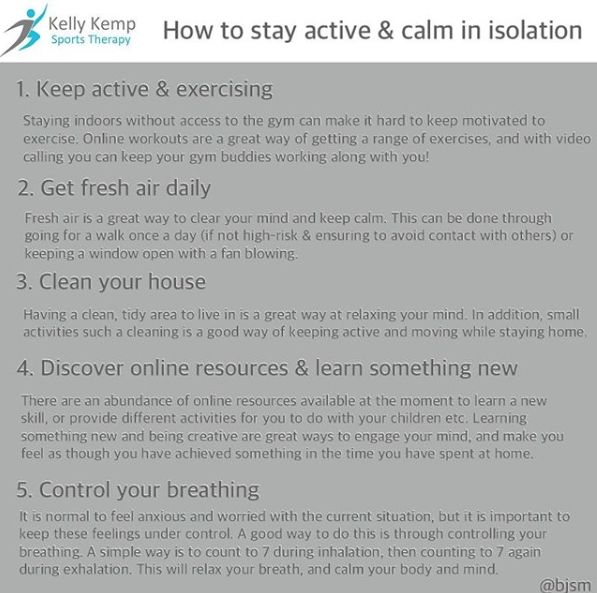 How To Stay Active & Calm In Isolation | Scrolller