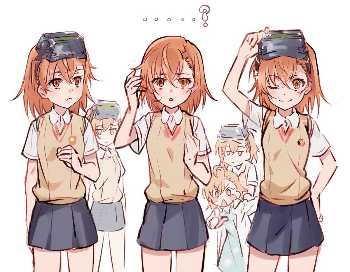"Huh? Where did my goggles go?" asks MISAKA, expressing her confusion. [Daily Biribiri #1276 ...