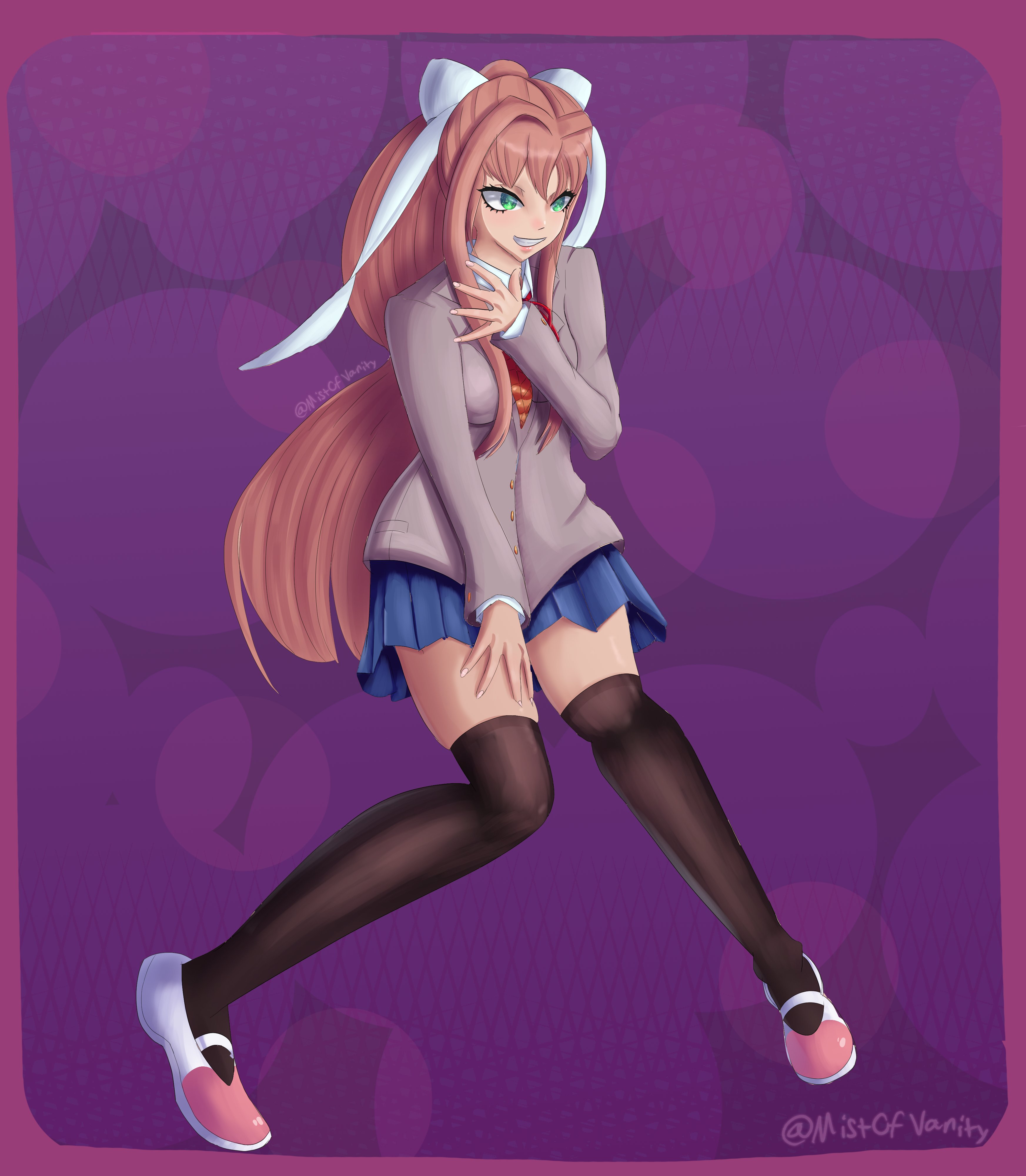 Hyped for DDLC Plus so I drew Monika! | Scrolller