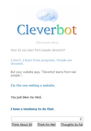 I am the Cleverbot. | Scrolller