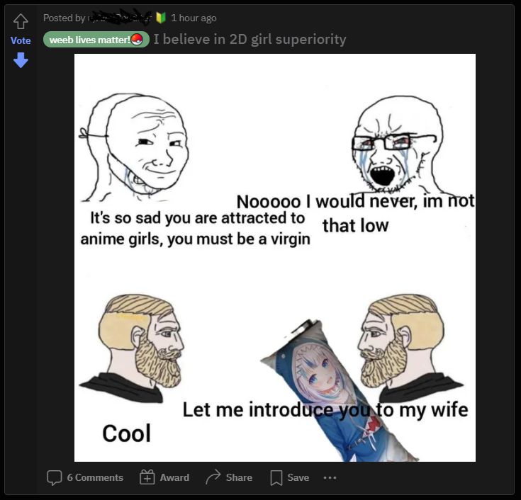 "I believe in 2d girl superiority" | Scrolller