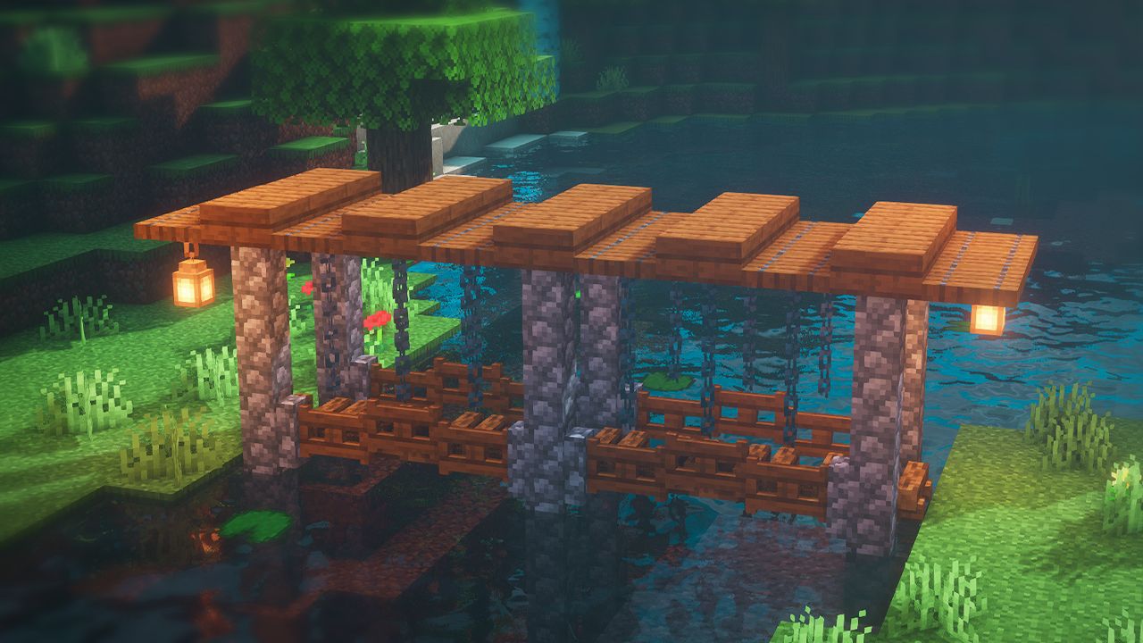 I built a simple roofed bridge! | Scrolller