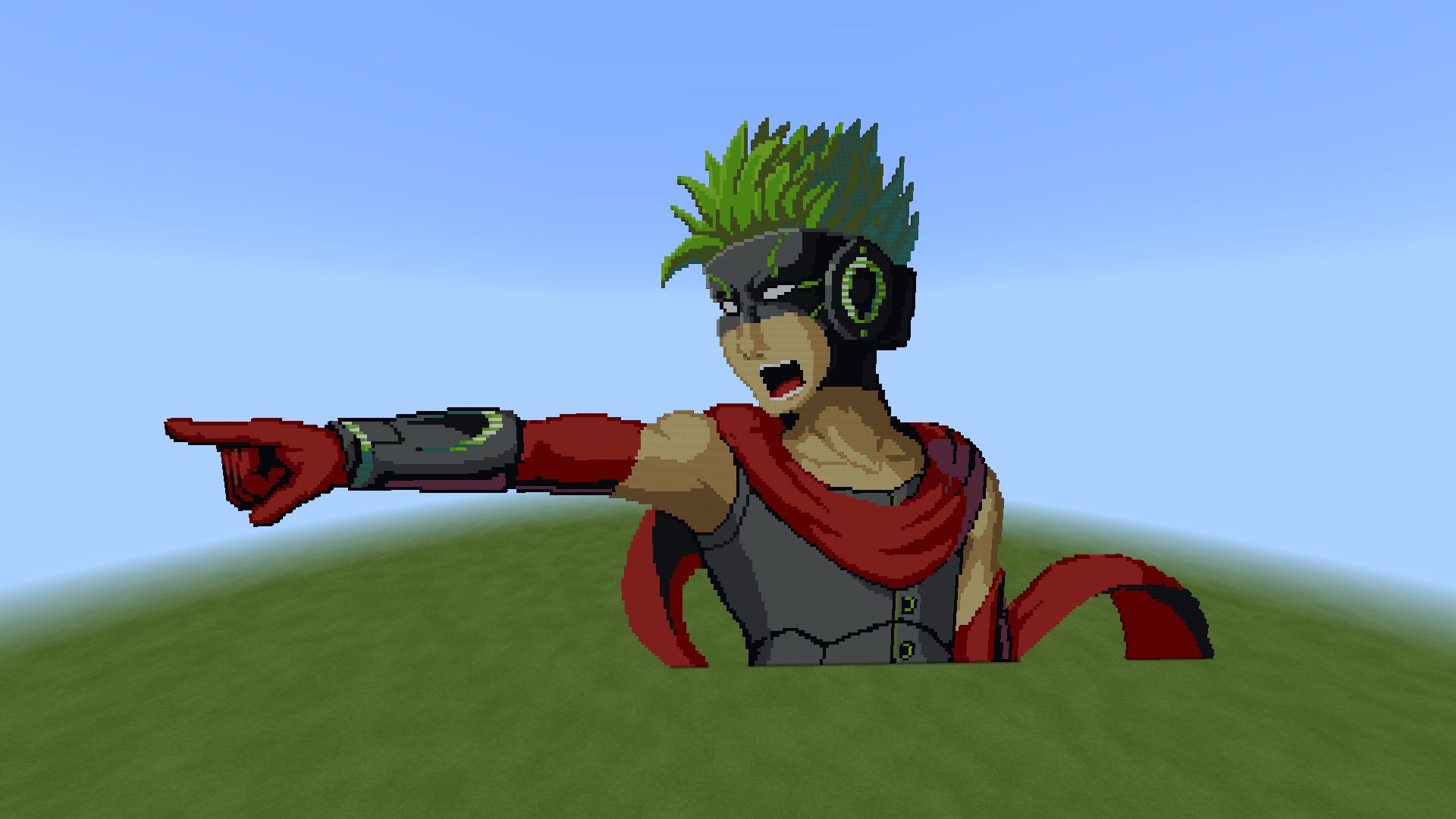 I built Monsieur Grasshead in Minecraft. Took about 10 hours in total, but I now have Apollo in ...