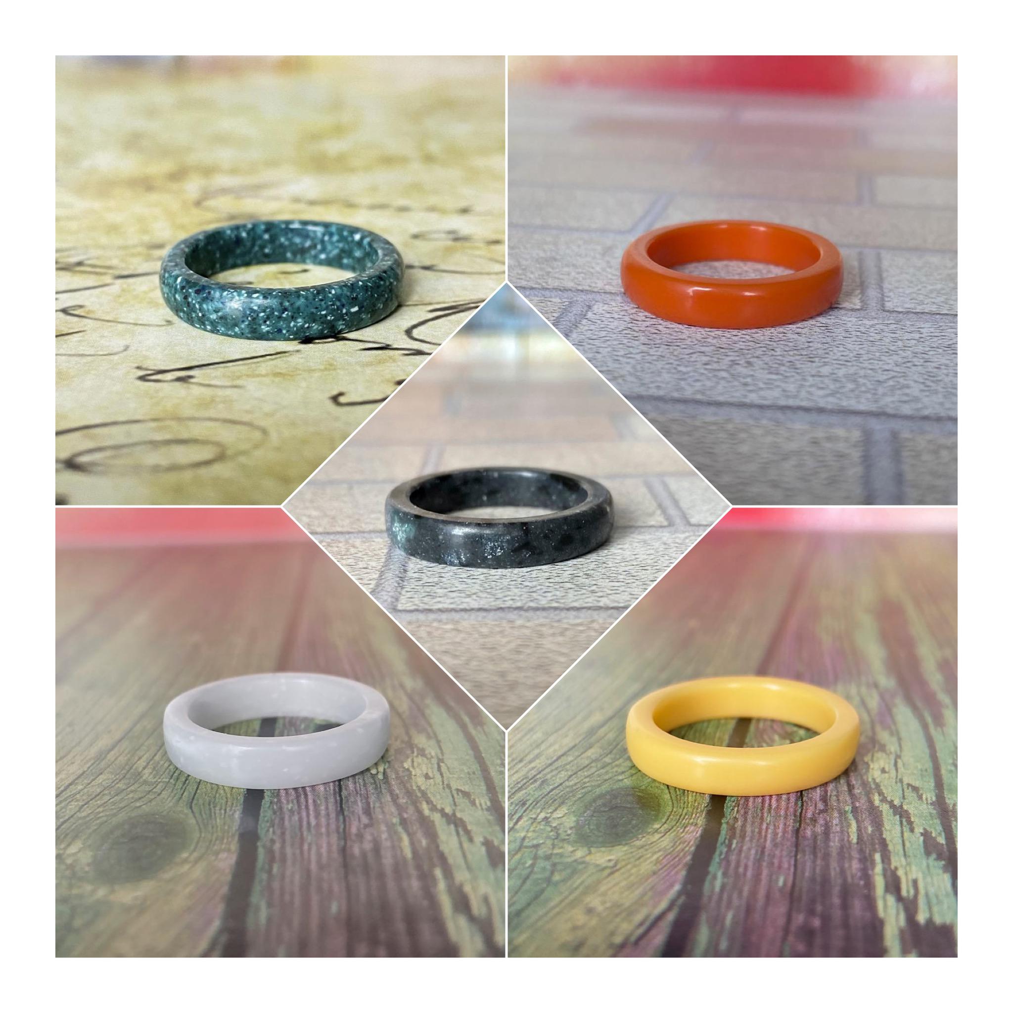 I Carved these rings from solid surface (corian). All rings have 4 mm width. | Scrolller