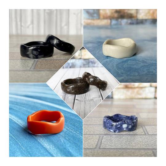 I Carved these rings from solid surface (corian) | Scrolller