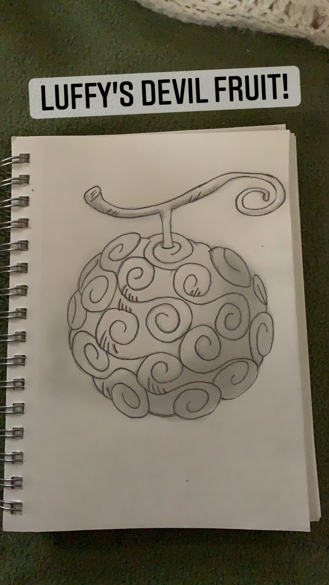 I decided to sketch the gomu gomu no mi today! | Scrolller