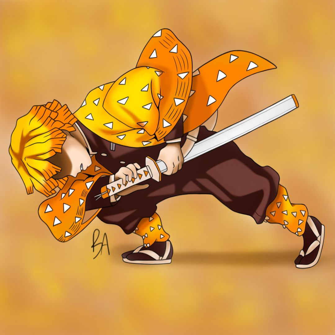 I did a Fanart of Zenitsu. I hope you like it! | Scrolller