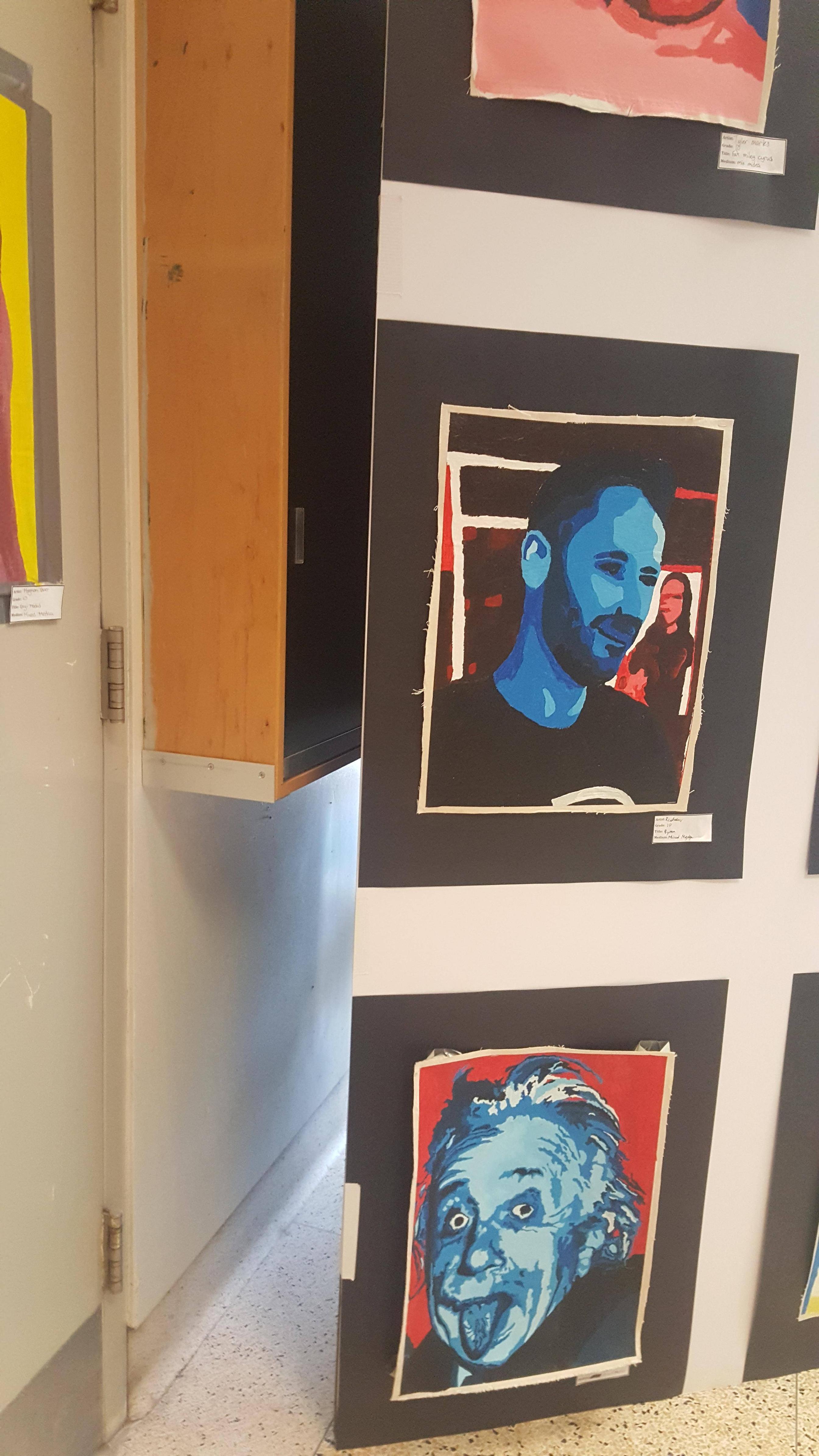I did my final art project on Byron and now hes up for display at my school. | Scrolller
