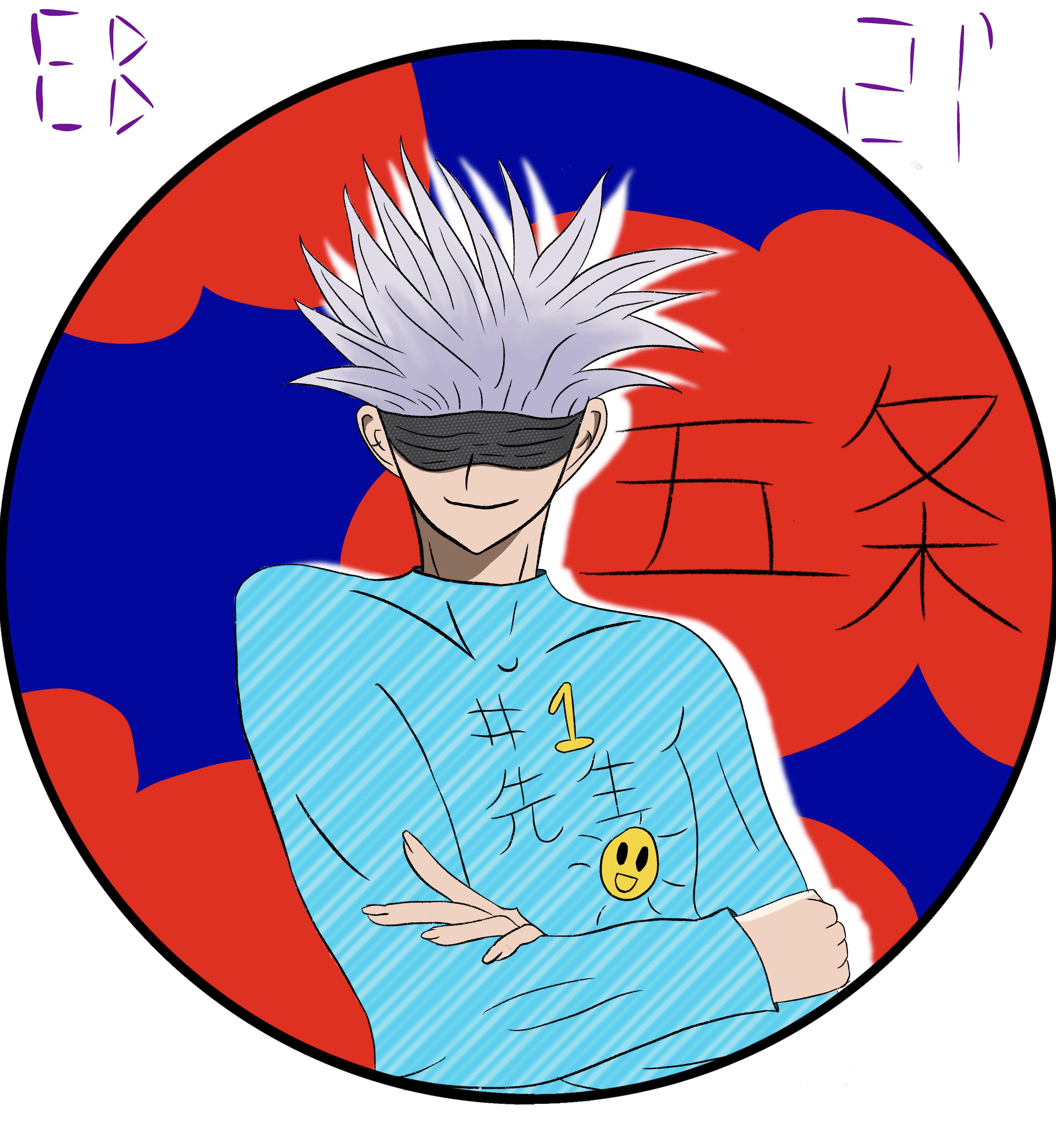 I digitized my gojo drawing into a profile picture! | Scrolller