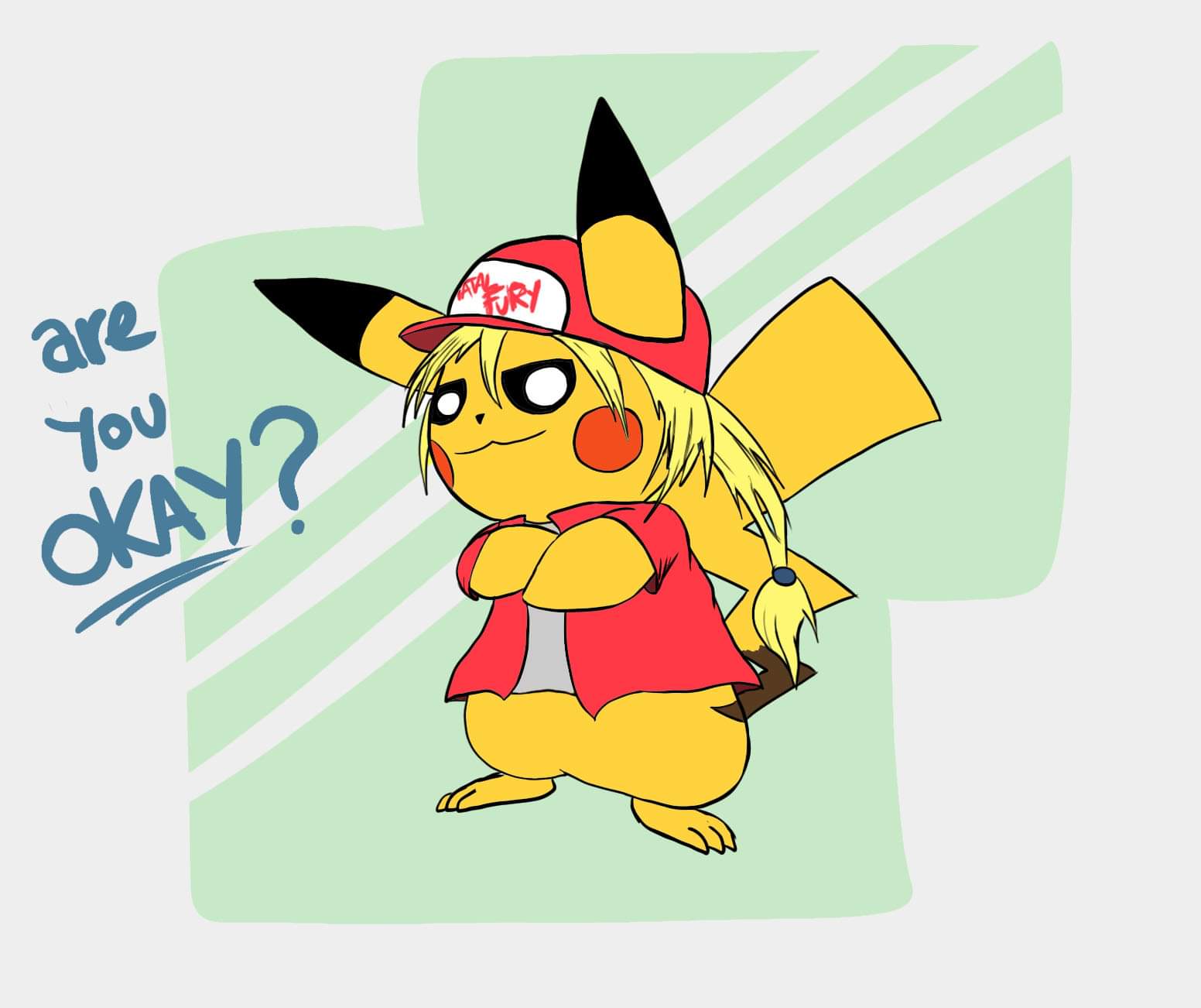 I don't know why, I wanted to draw Pikachu in Terry's outfit, he's kinda cute | Scrolller