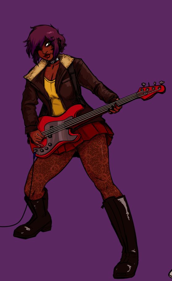 I drew a punk playing a bass 😎 | Scrolller