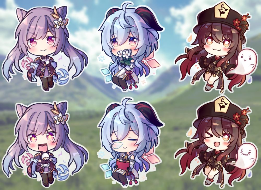 I drew the 5* ladies of Liyue~ Open to suggestions for future characters! | Scrolller