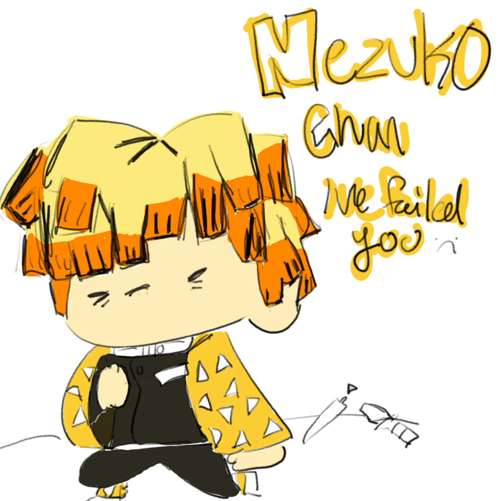 I drew Zenitsu quickly and this is how it turned out (also my first time draawing him) | Scrolller