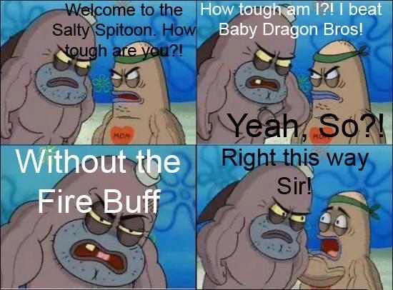 I finally managed to beat Baby Dragon Bros without the Fire Buff. | Scrolller