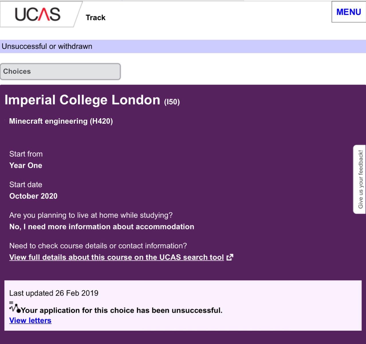 I got rejected. F | Scrolller
