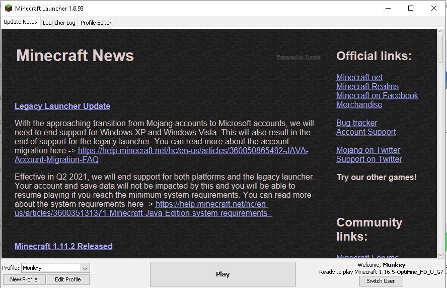 I just got back on legacy Minecraft Launcher and I saw this :( | Scrolller