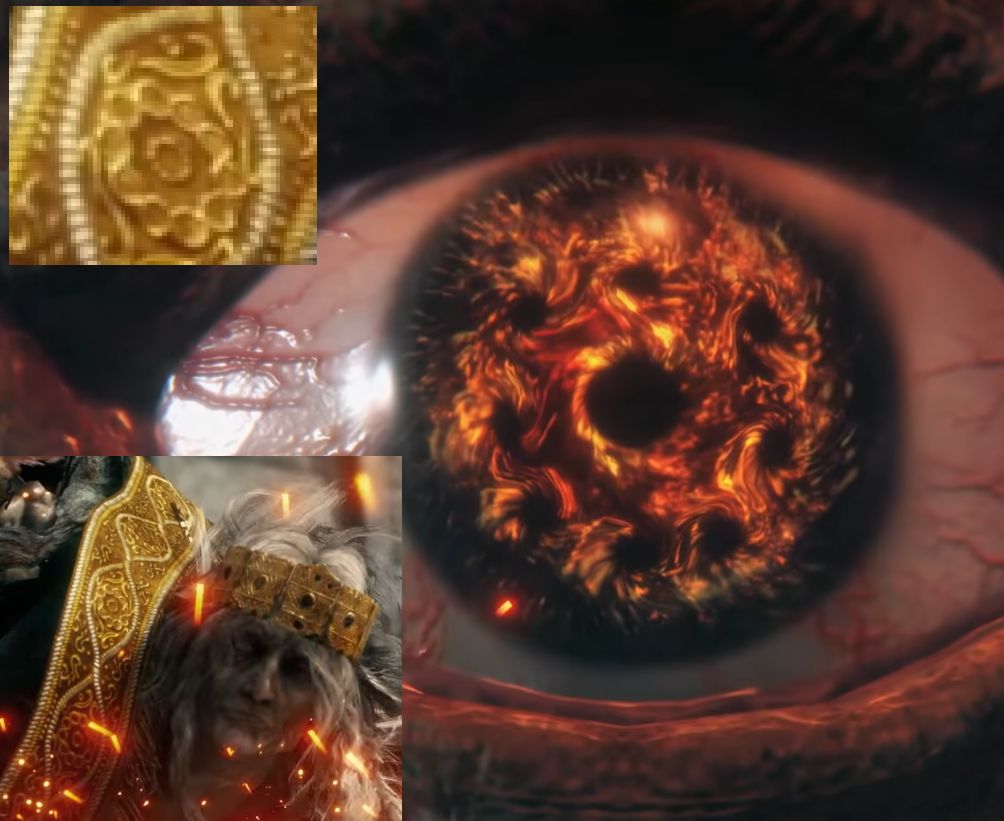 I just noticed this guys clothing has the same pattern as the eye. | Scrolller