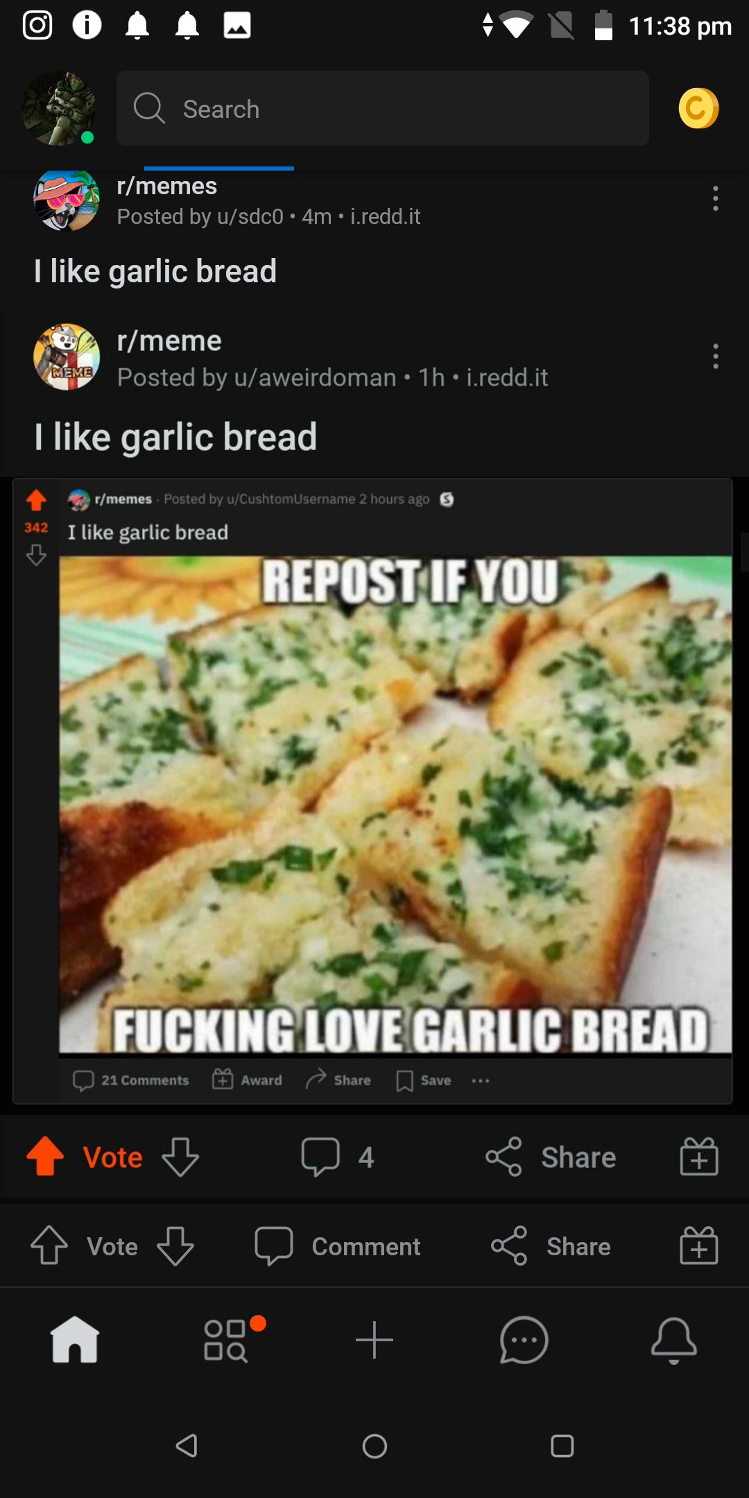 I like garlick bread | Scrolller