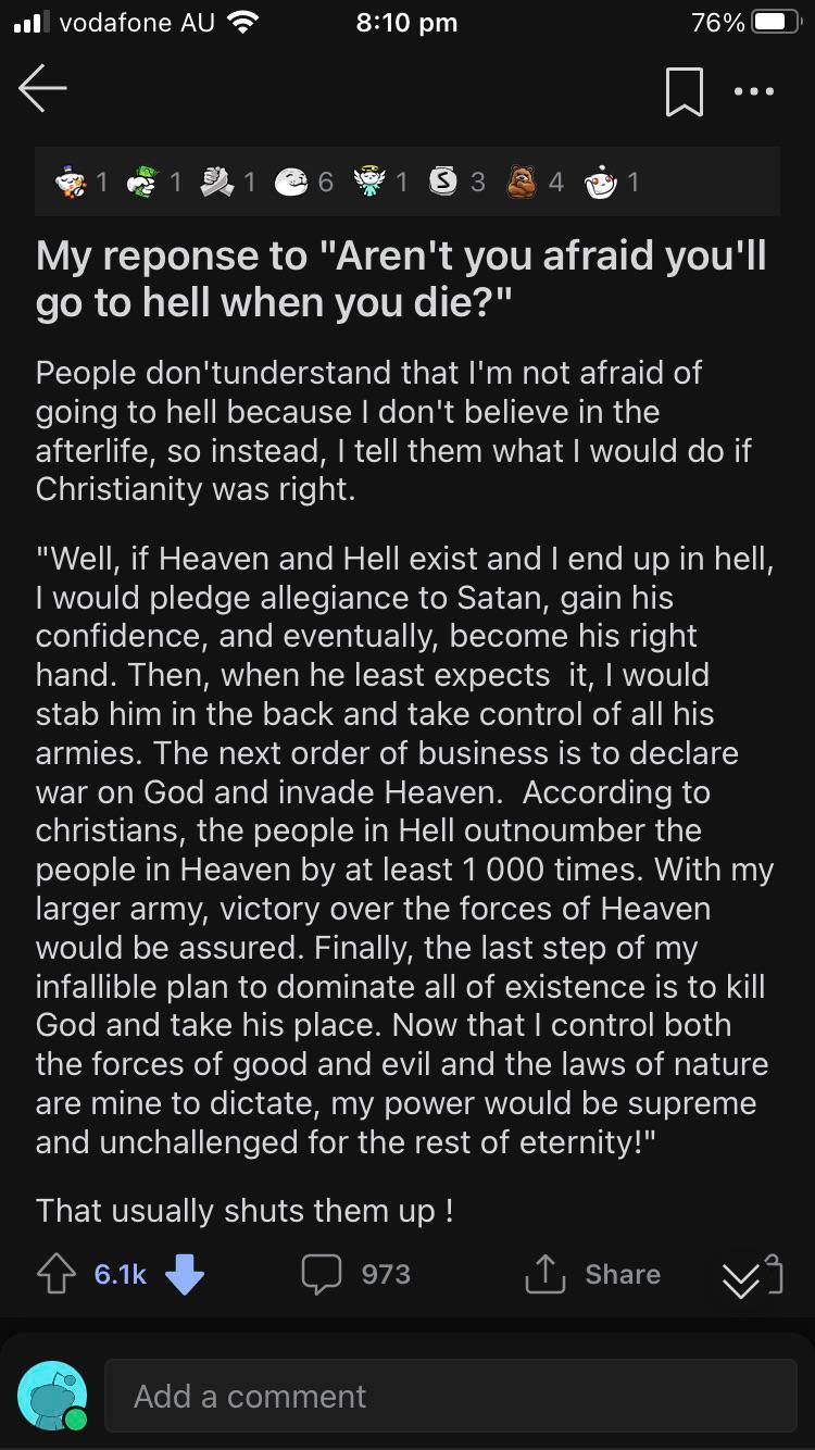 I’ll backstab Satan and defeat god! | Scrolller