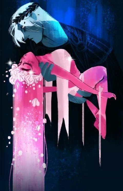 I love the drama and unspoken emotion in this artistic representation of Hades and his love ...