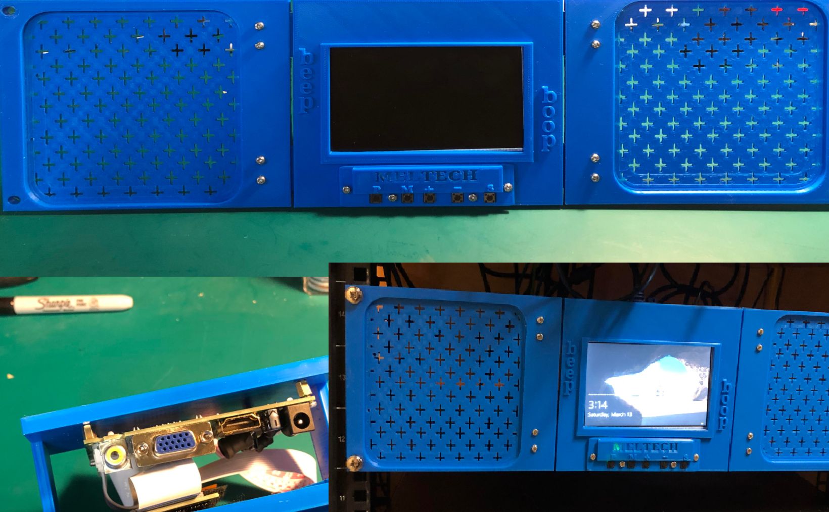 I made (3D printed) a 3U Rackmount display for my lab for cheap | Scrolller