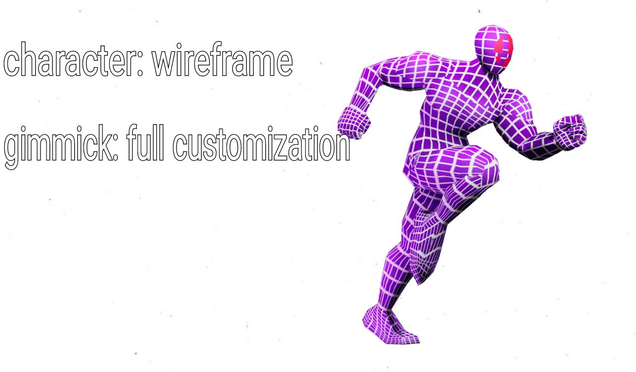 I made a character concept for wireframe | Scrolller