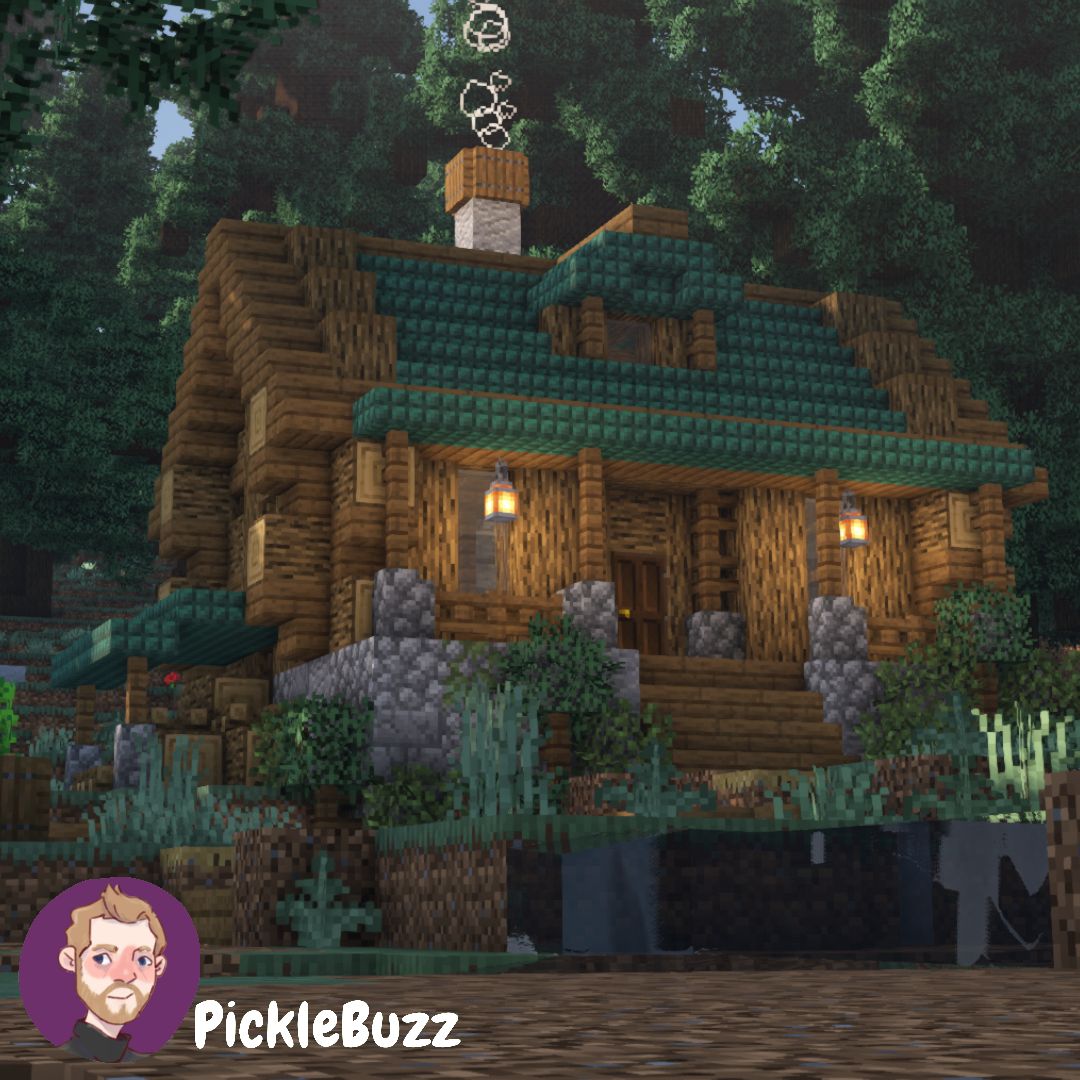 I made a cute and cozy log cabin in the woods! | Scrolller