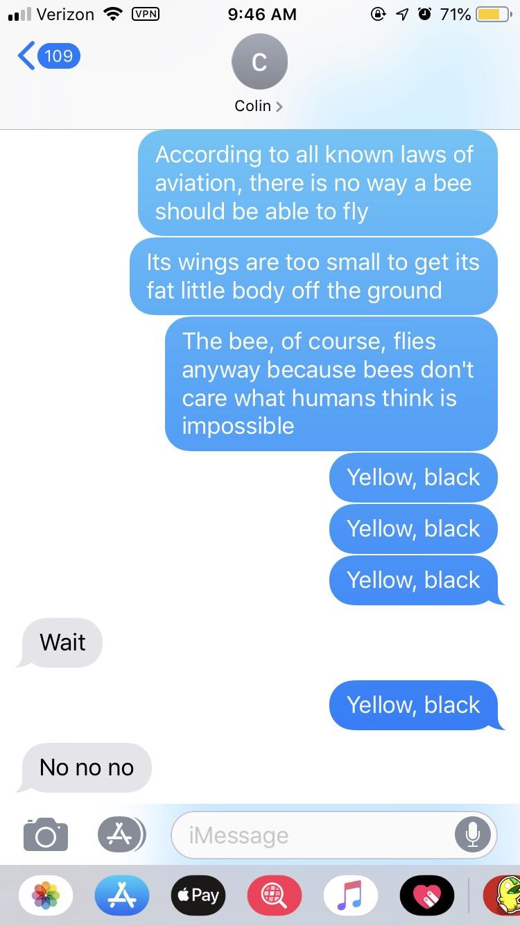 I made a Siri Shortcut that send someone the bee movie line by line. Link in the comments. I’m ...