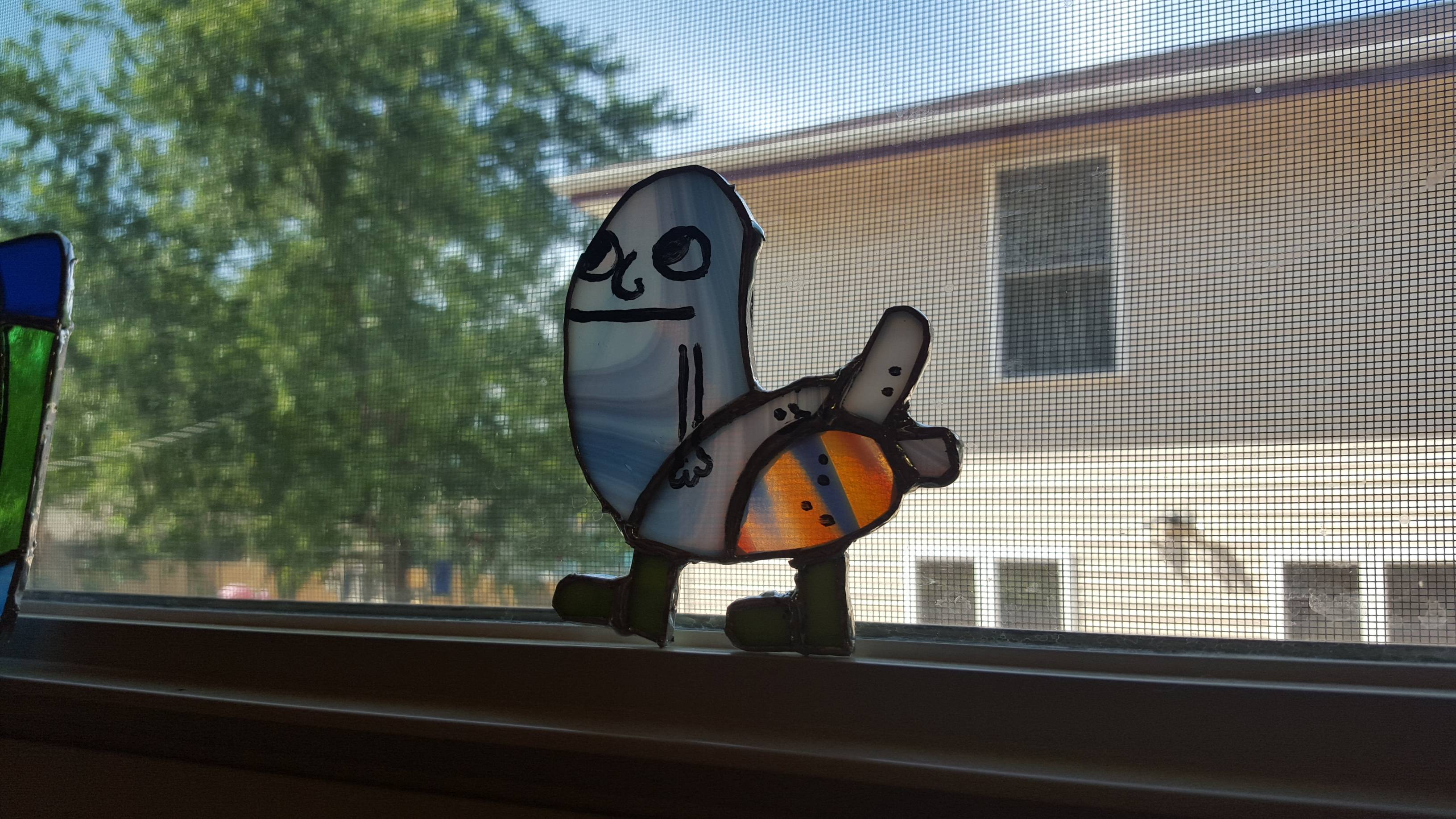I made a stained glass dickbutt. | Scrolller