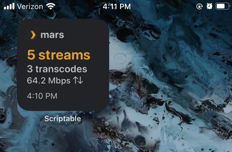 I made a widget to monitor a Plex server | Scrolller