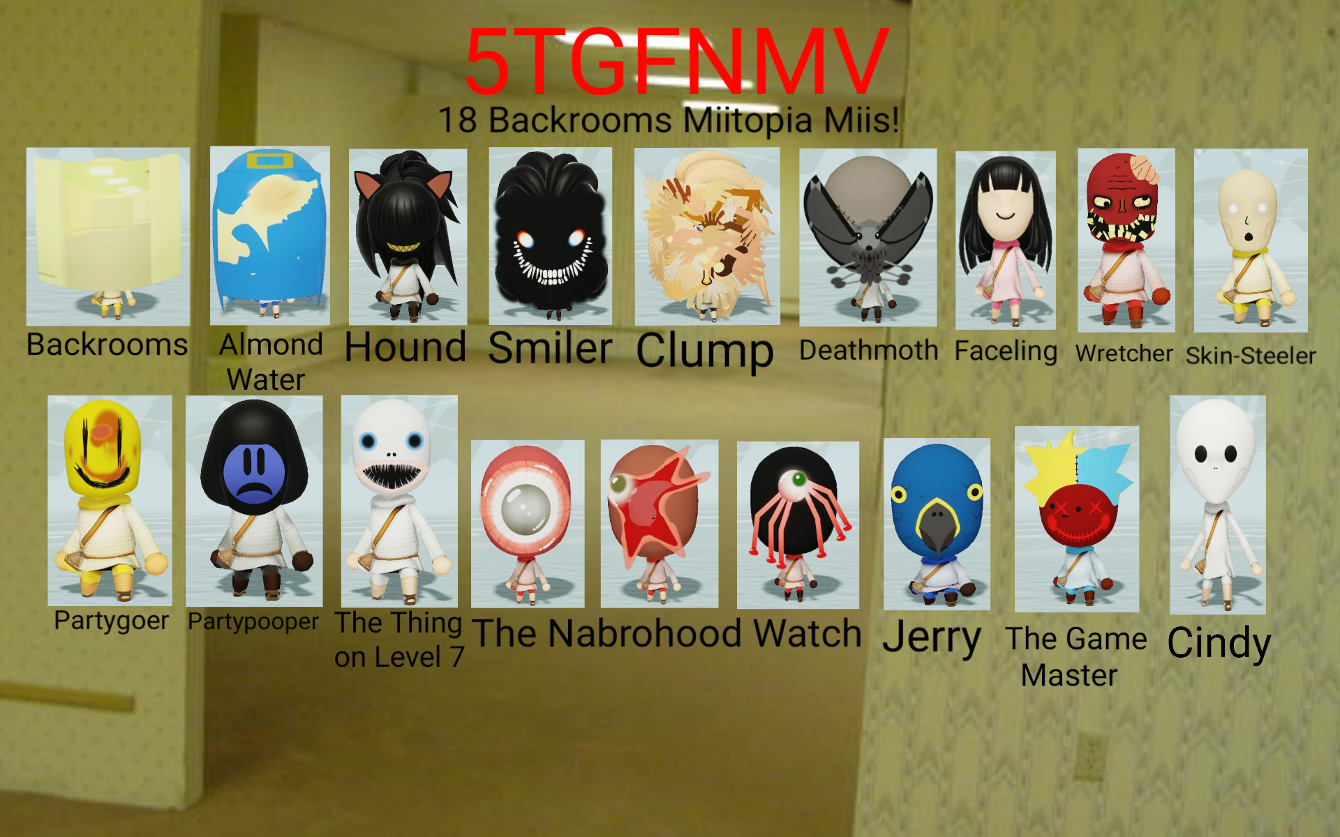 I made Backrooms Miis in Miitopia. | Scrolller