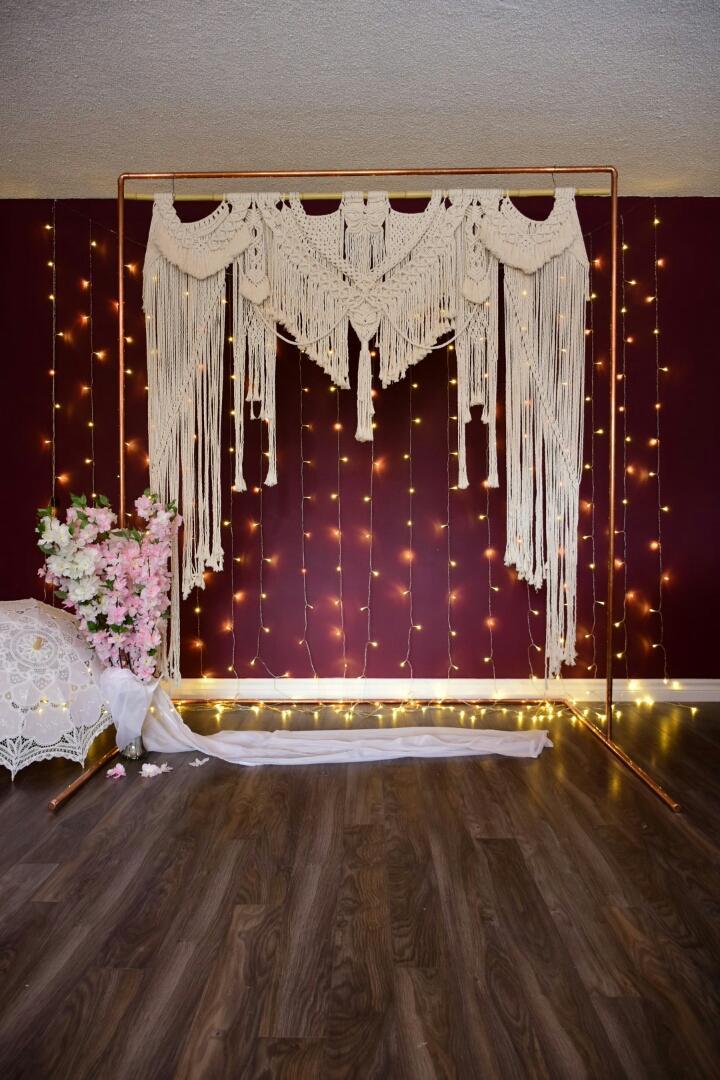 I made this big macrame wedding backdrop! | Scrolller