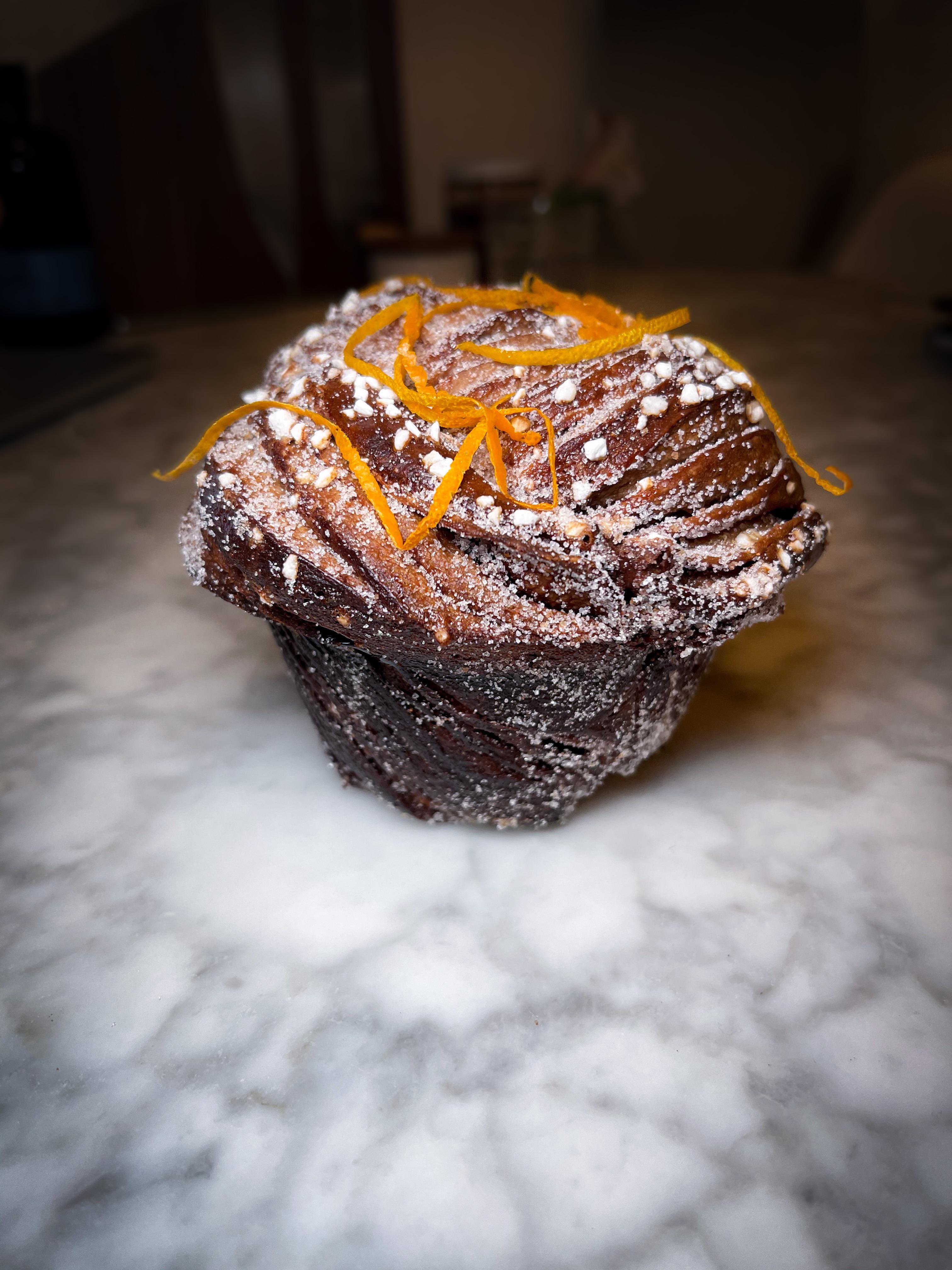 I made this chocolate croissant bun with orange zest | Scrolller