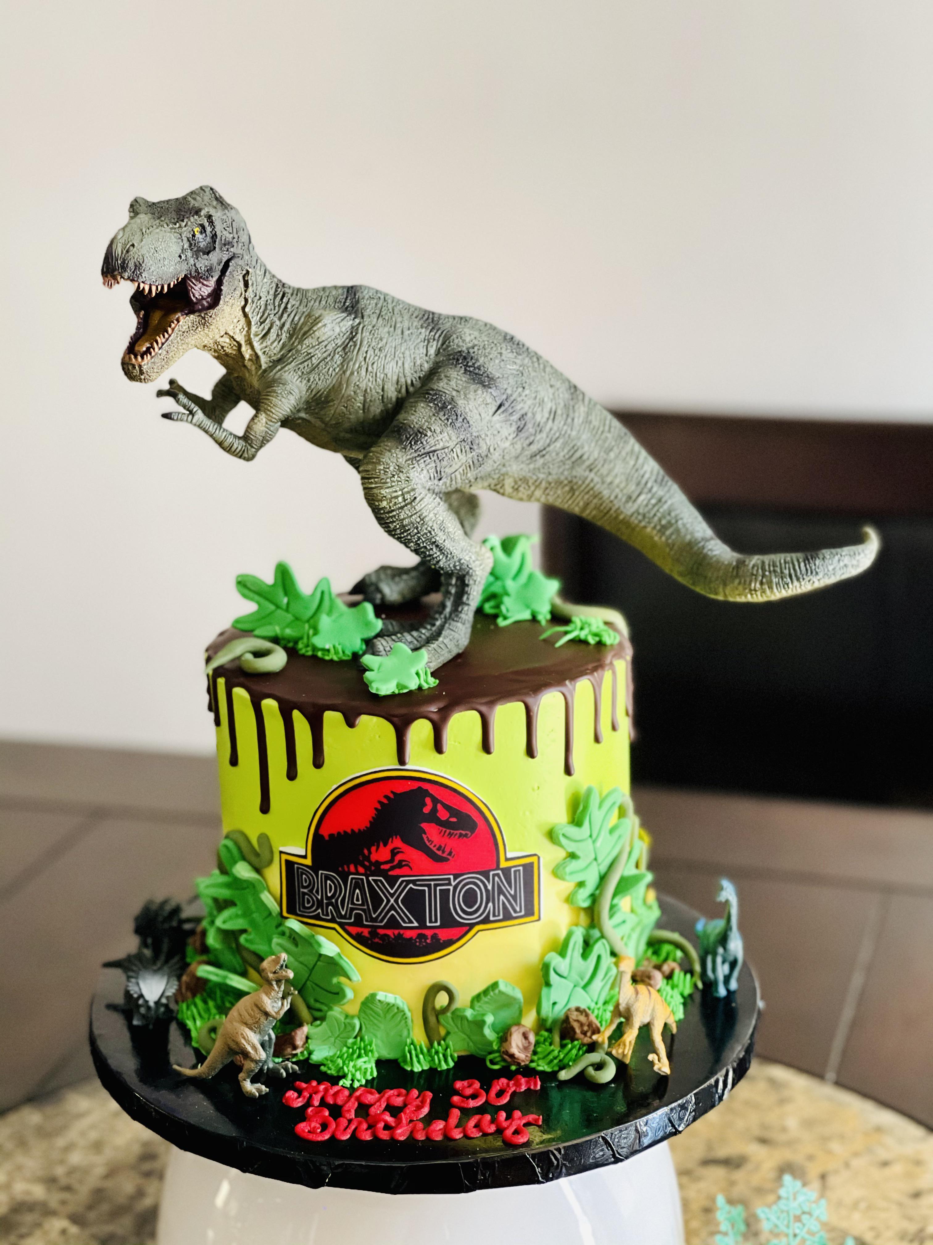 I Never Got A Jurassic Park Cake Growing Up So My Husband Got One For Me For My 30th Birthday