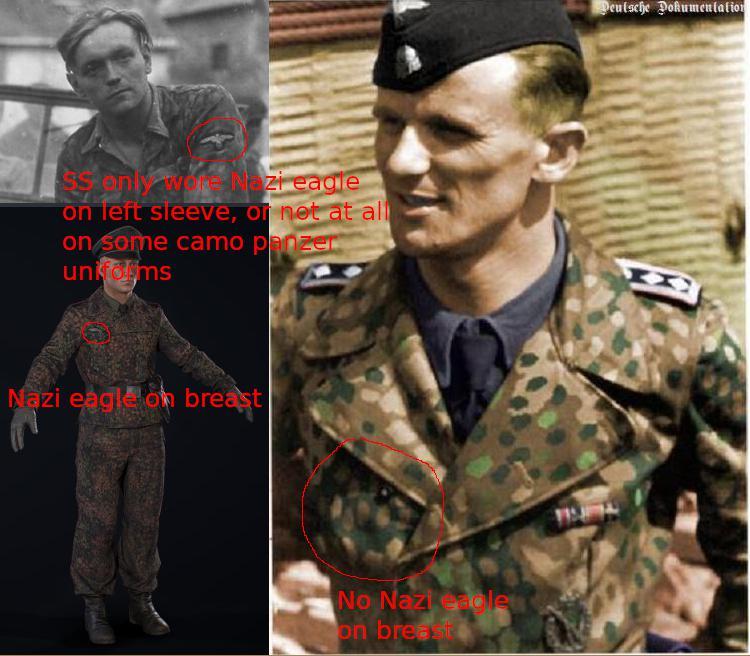 I noticed an inaccuracy on the upcoming SS panzer uniform: | Scrolller