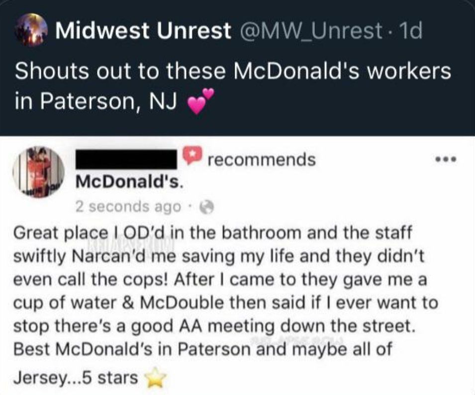 I prefer ego death in Wendy's | Scrolller