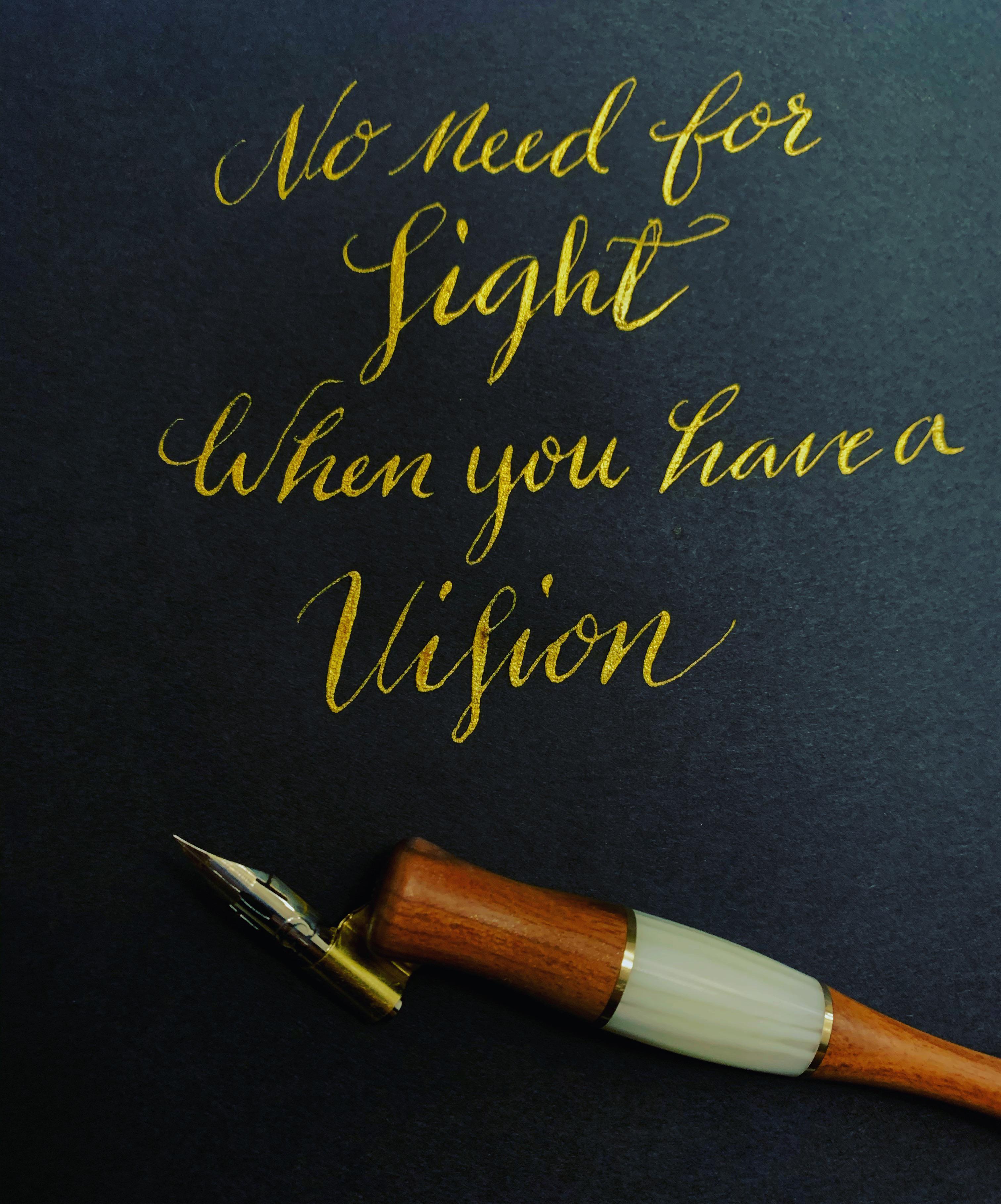 I recently started getting into dip pen calligraphy! It’s nothing fancy, but I’m happy with it ...