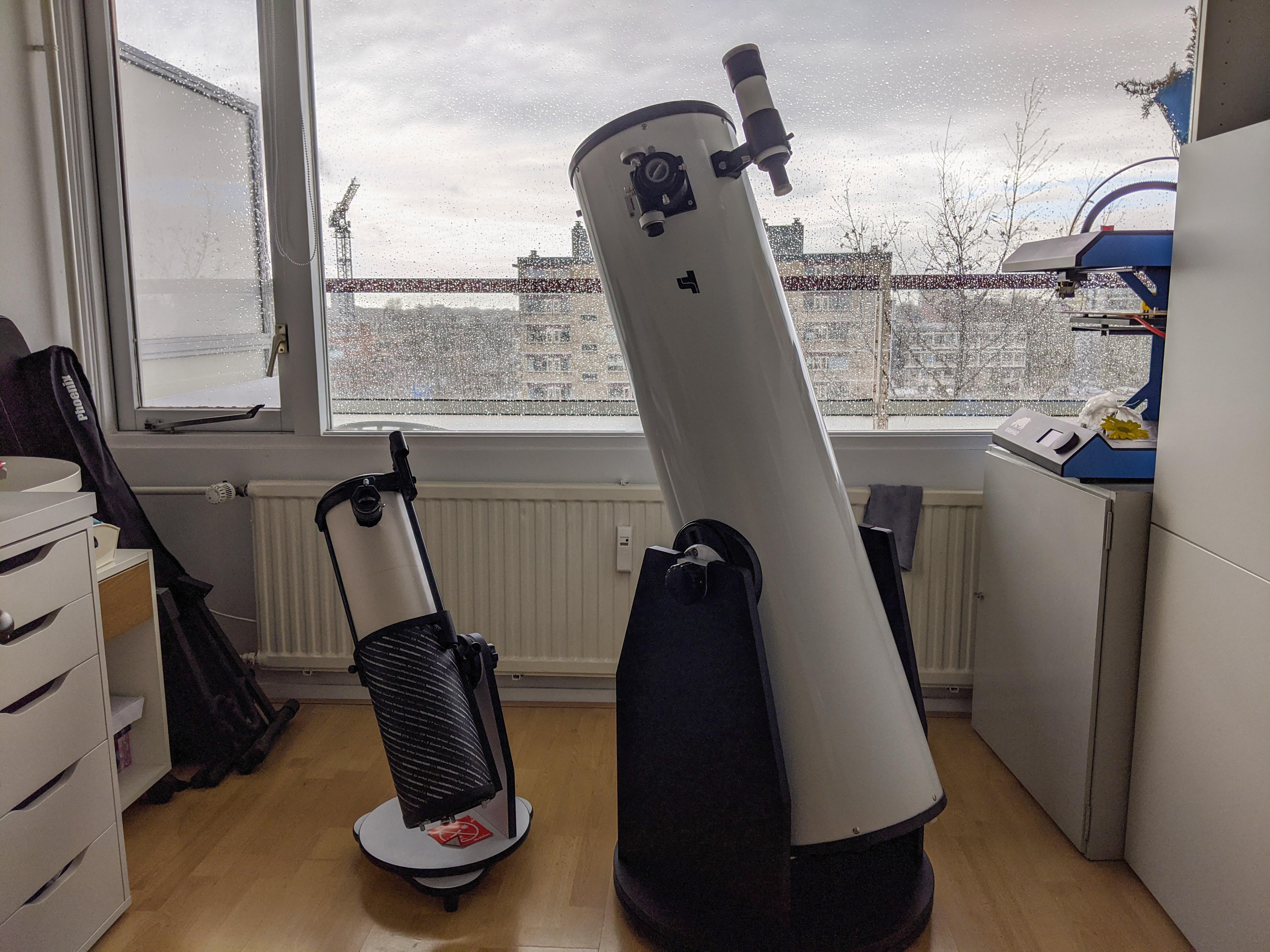 I upgraded from a 130 heritage to a TS optics 10-inch, sorry for the weather. | Scrolller