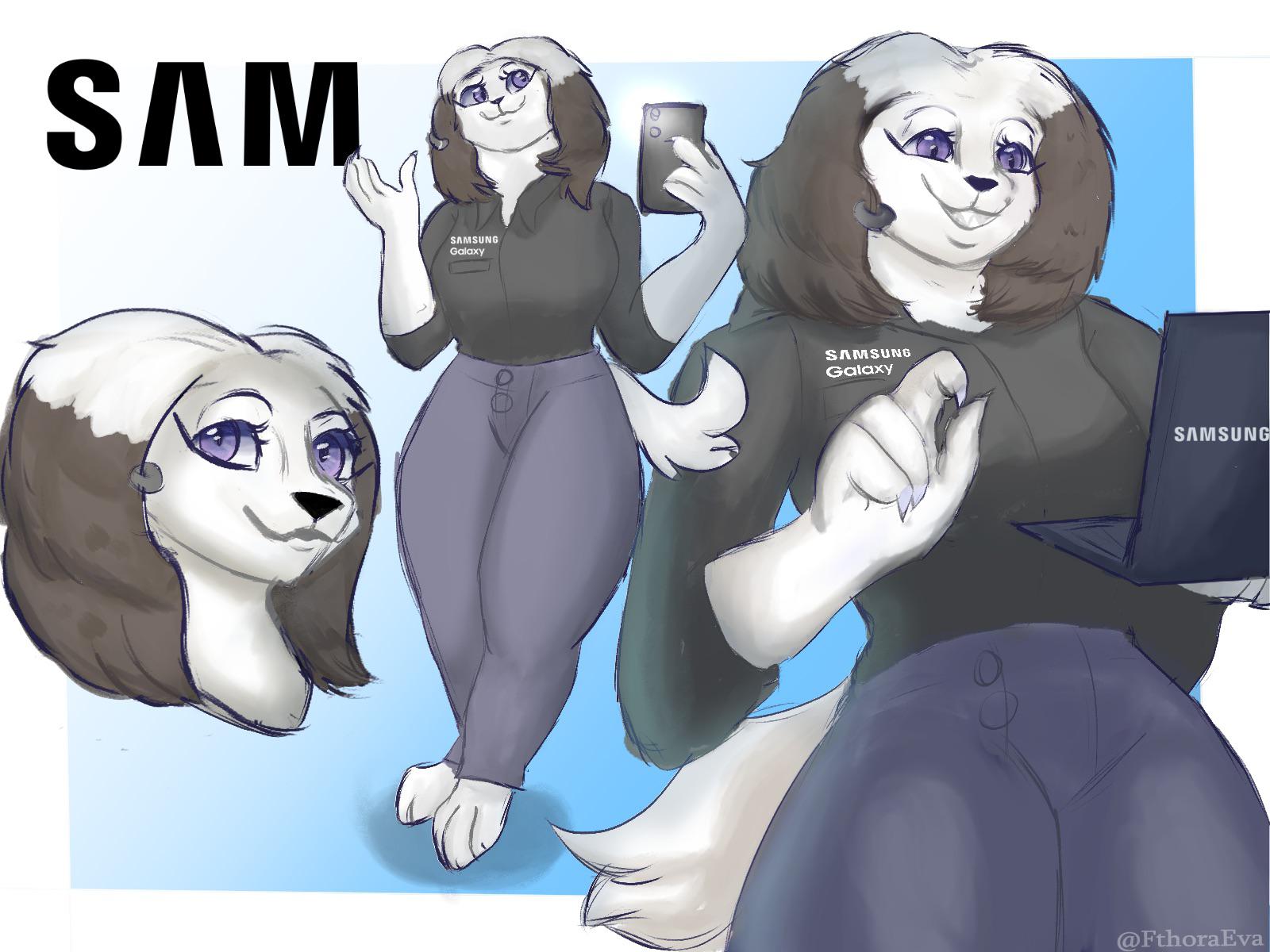 I wanted to draw my own version of Samsung Sam.. so yeah. Art by me @FthoraEva | Scrolller