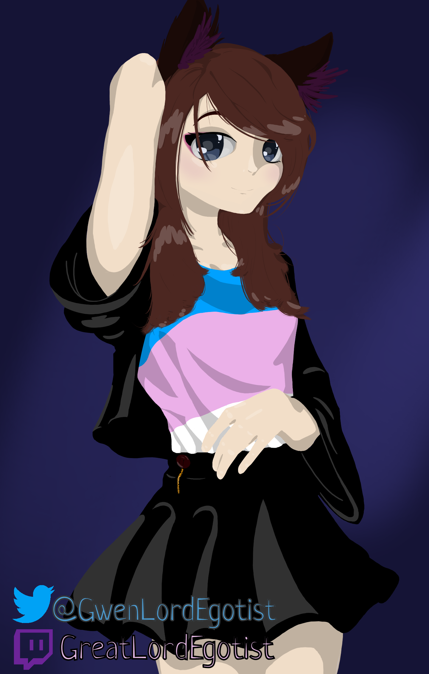 I was Commission to Draw Myself as that One Catgirl Everyone Knows. Ta-da~ | Scrolller