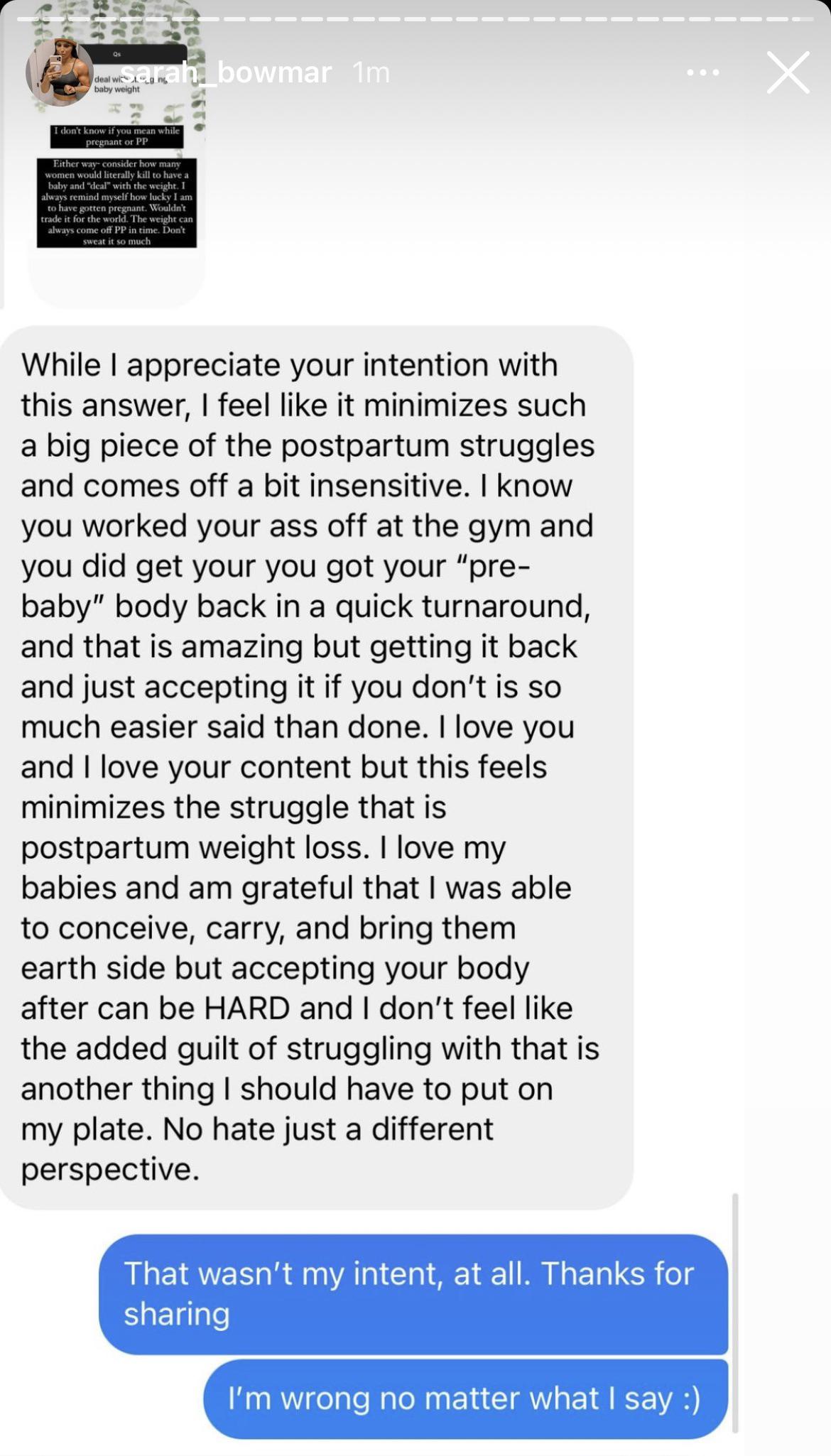 I was fooled after reading the first response, thinking she actually listened to someone until I ...